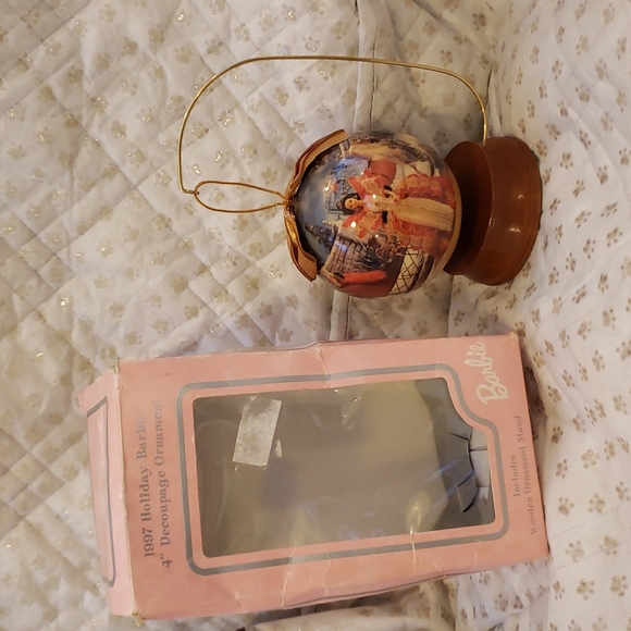 Barbie | Holiday | Barbie 997 Holiday 4 Inch Decoupage Ornament With ...